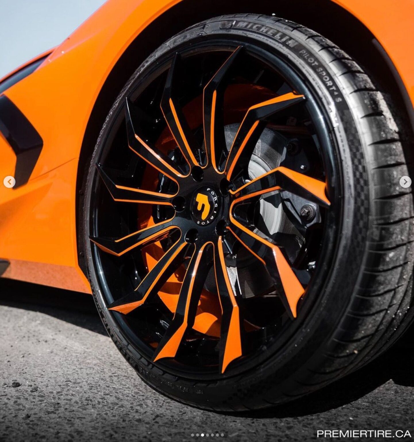 Chevrolet Corvette C8 Stingray Orange Forgiato Navaja-ECL | Wheel Front