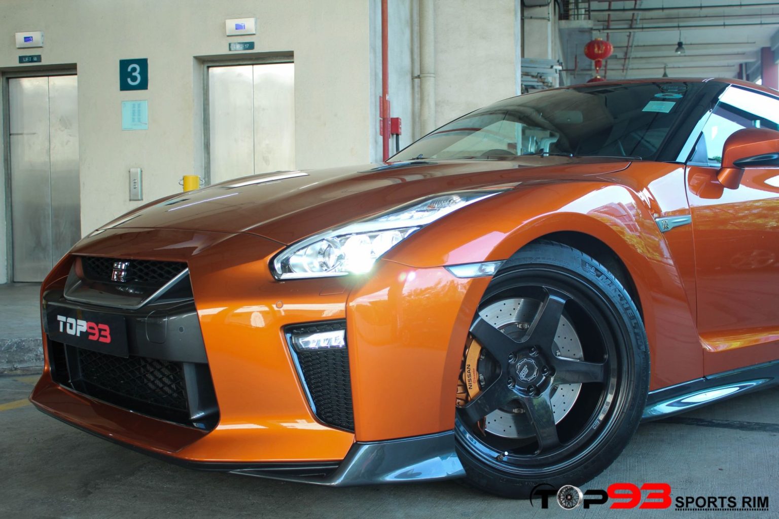 Nissan GT-R R35 Orange BC Forged TD03 | Wheel Front