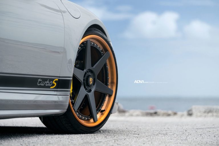 Porsche 911 Turbo 991 Silver ADV.1 ADV6 TRAC SPEC STANDARD | Wheel Front