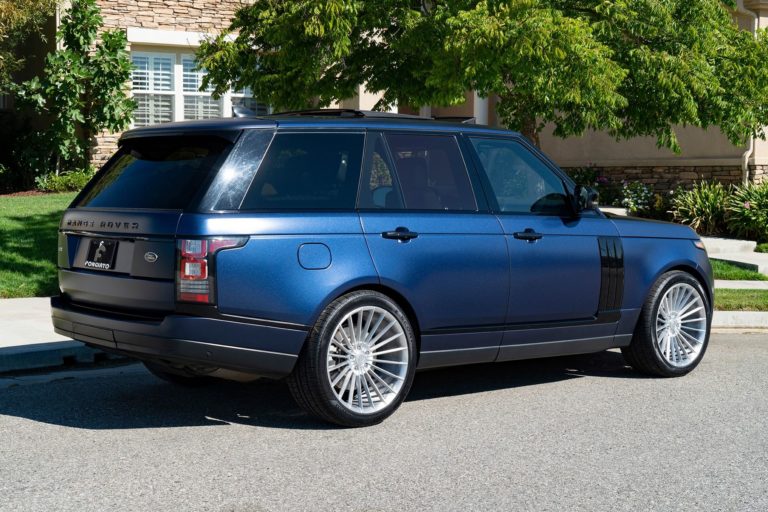 Range Rover Sport Blue with Forgiato TEC Mono 1.1 Aftermarket Wheels ...