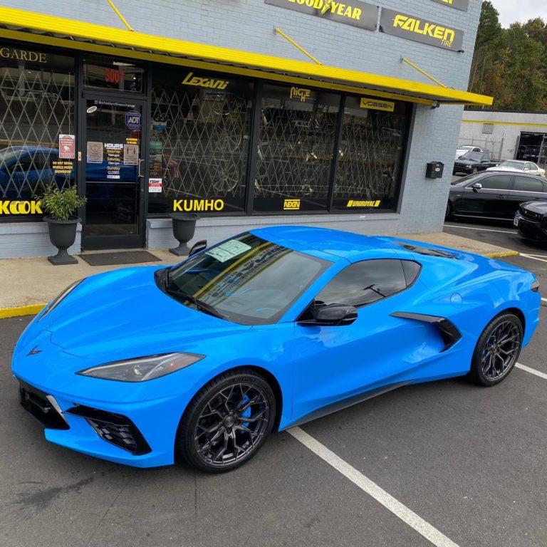Chevrolet Corvette C8 Stingray Rapid Blue Stance SF10 | Wheel Front
