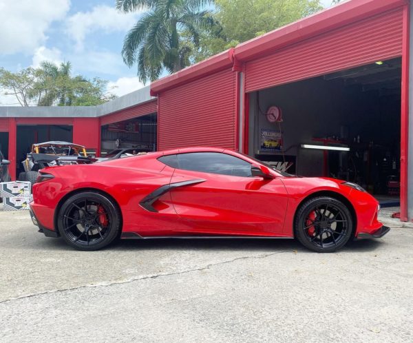 Chevrolet Corvette C8 Stingray Red Stance SF07 | Wheel Front