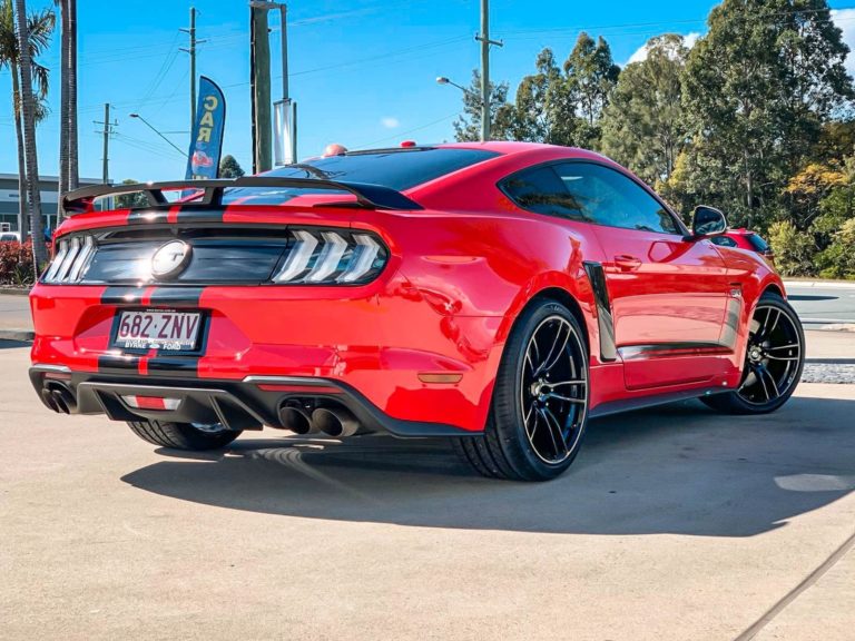 Ford Mustang GT S550 Red 20x10 and 20x11 P51 Wheels 101RF | Wheel Front