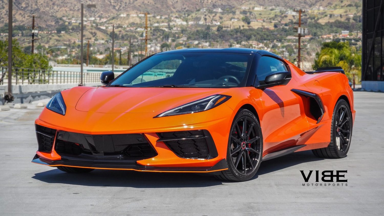 Chevrolet Corvette C8 Stingray Orange Vossen HF-3 | Wheel Front