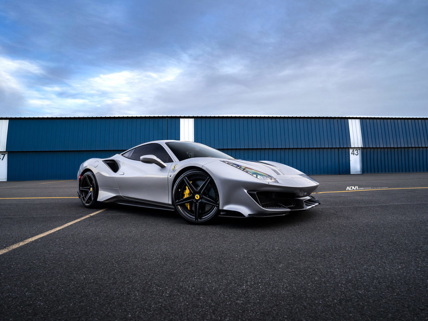 Ferrari 488 Pista Argento Nurburgring ADV.1 ADV5 M.V2 SL | Wheel Front
