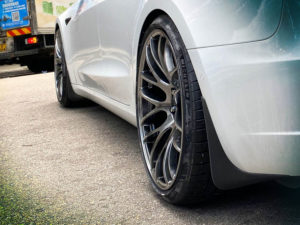 Tesla Model 3 White Work Emotion M8R | Wheel Front