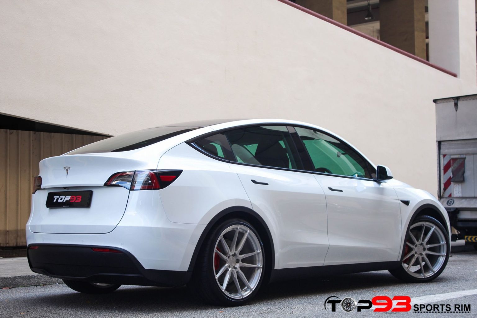 Tesla Model Y White BC Forged EH301 | Wheel Front