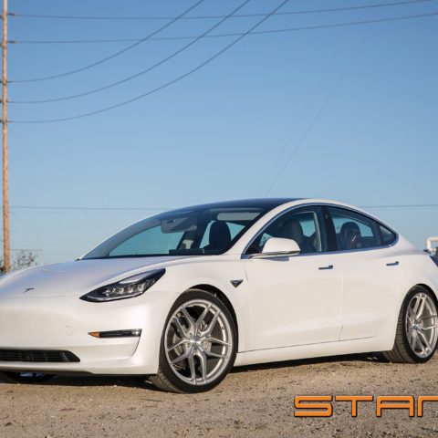 Tesla Model 3 White Stance SF03 | Wheel Front