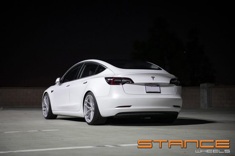 Tesla Model 3 White Stance SF03 | Wheel Front