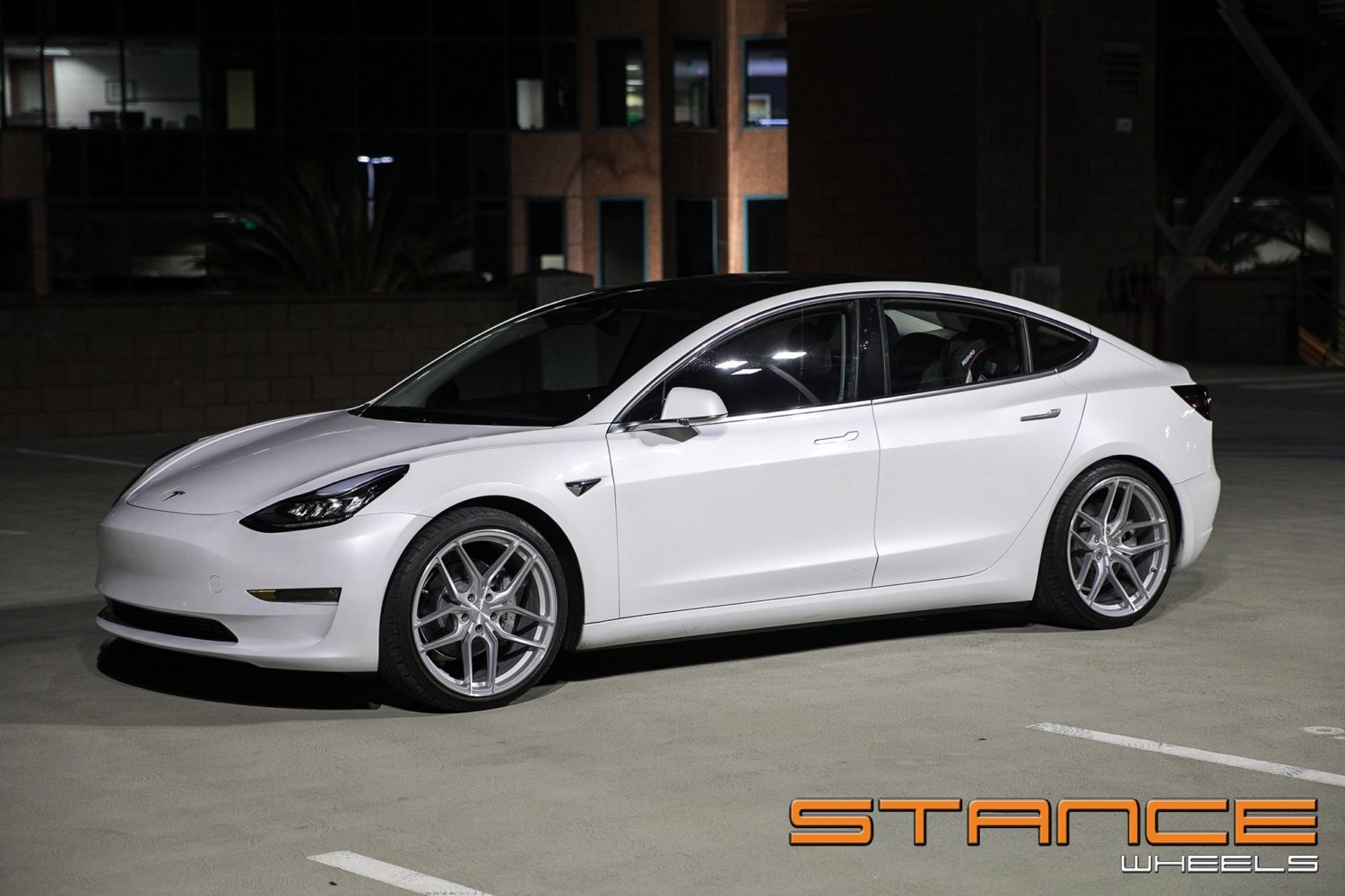 Tesla Model 3 White Stance SF03 | Wheel Front
