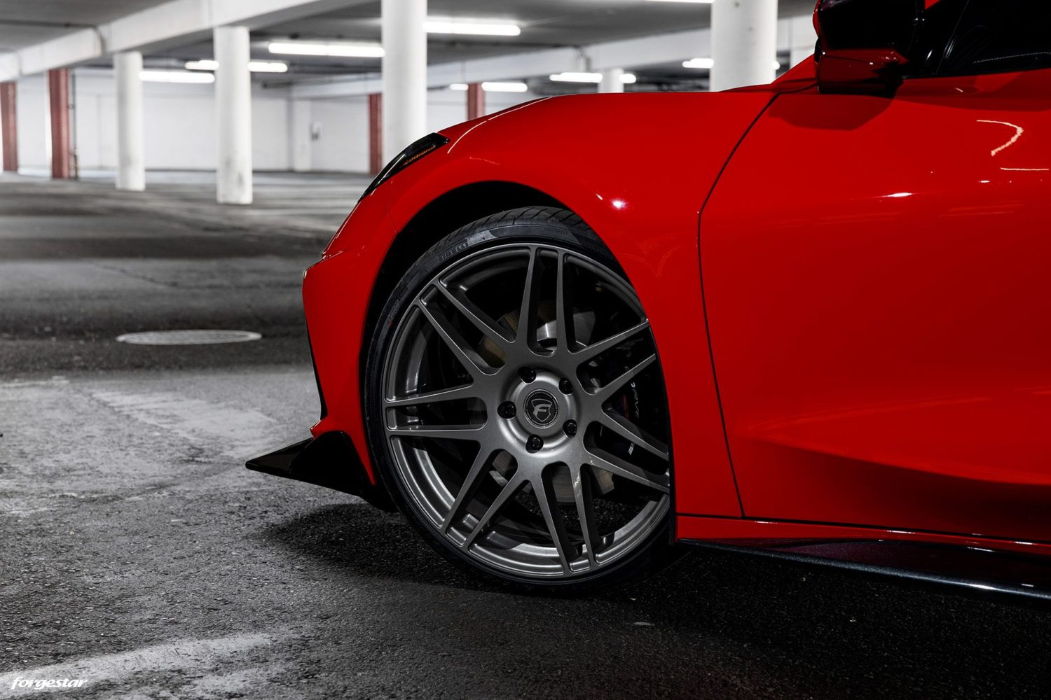 Chevrolet Corvette C8 Stingray Red Forgestar F14 | Wheel Front