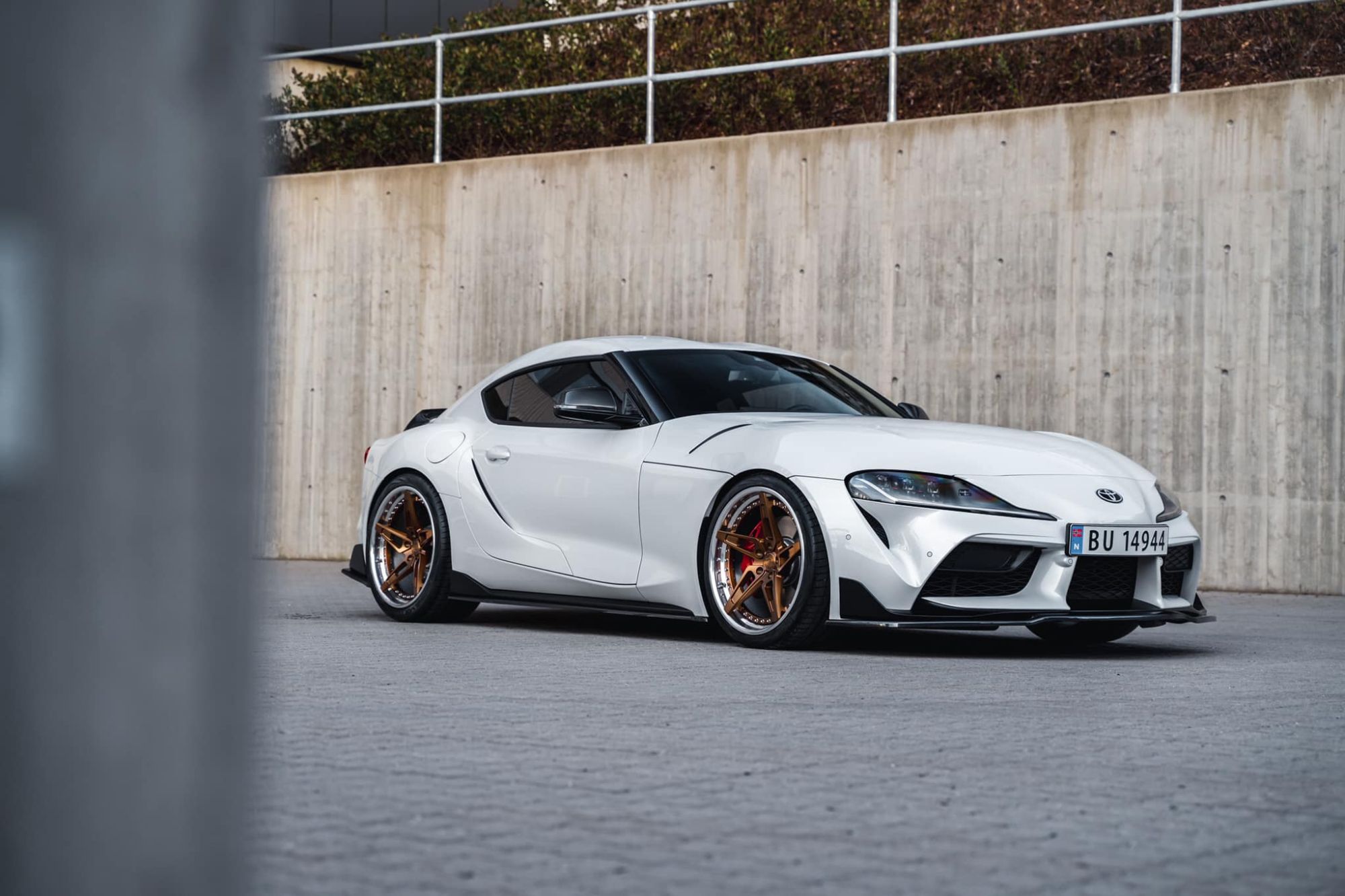 Toyota Supra GR A90 White TDR Forged MF931 B 2 Piece Wheel Wheel Front