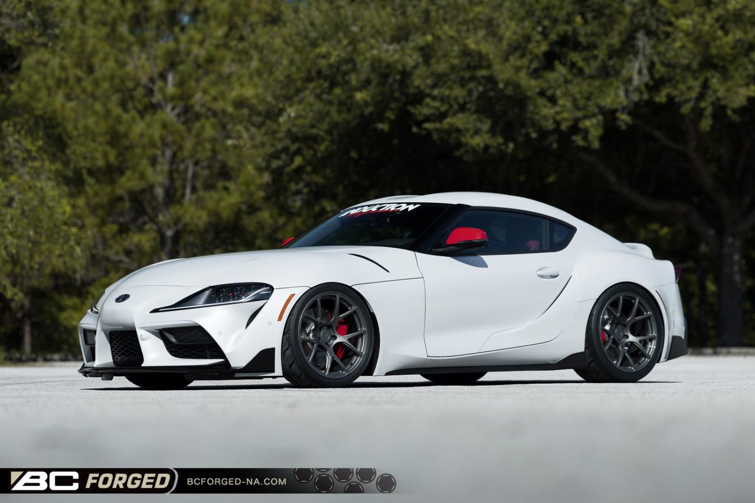 Toyota Supra GR White with BC Forged RZ05 Aftermarket Wheels | Wheel Front