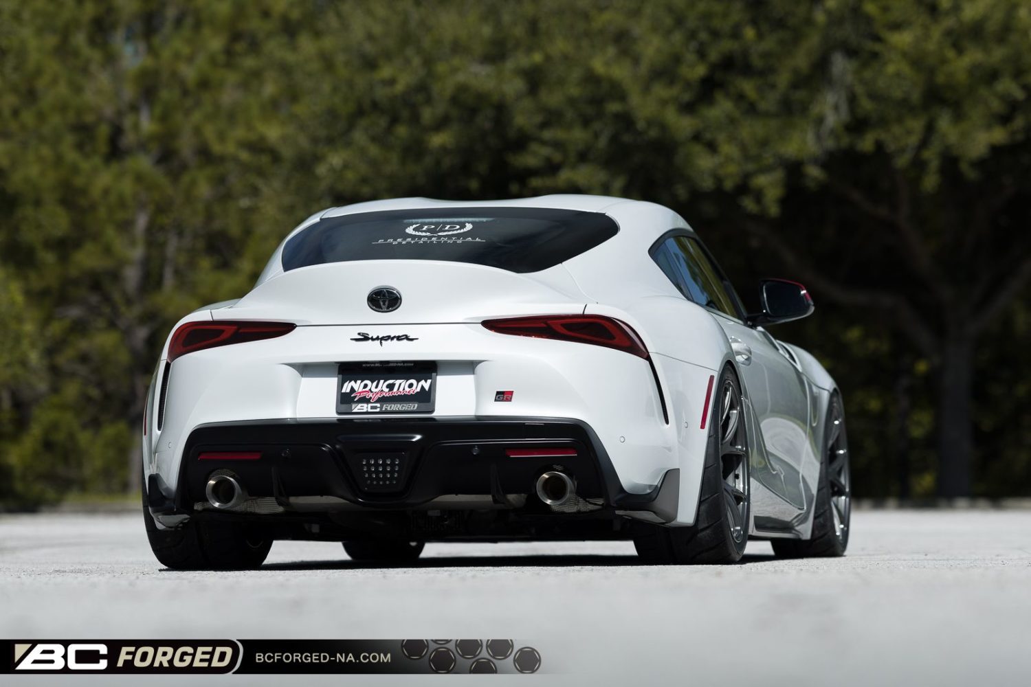 Toyota Supra GR White with BC Forged RZ05 Aftermarket Wheels | Wheel Front