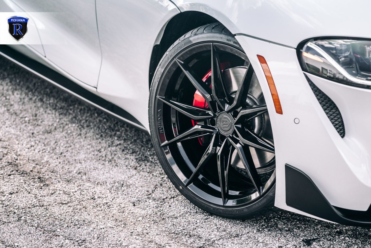 Toyota Supra GR White with Rohana RFX13 Aftermarket Wheels | Wheel Front