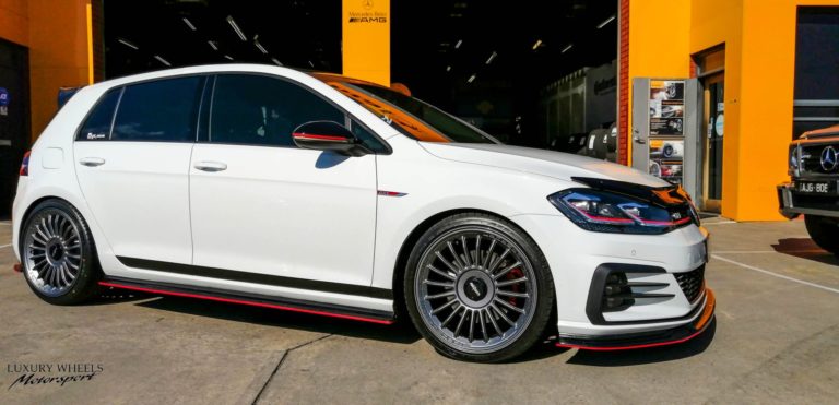 Volkswagen Golf GTI Mk7.5 White Rotiform BUC-M | Wheel Front