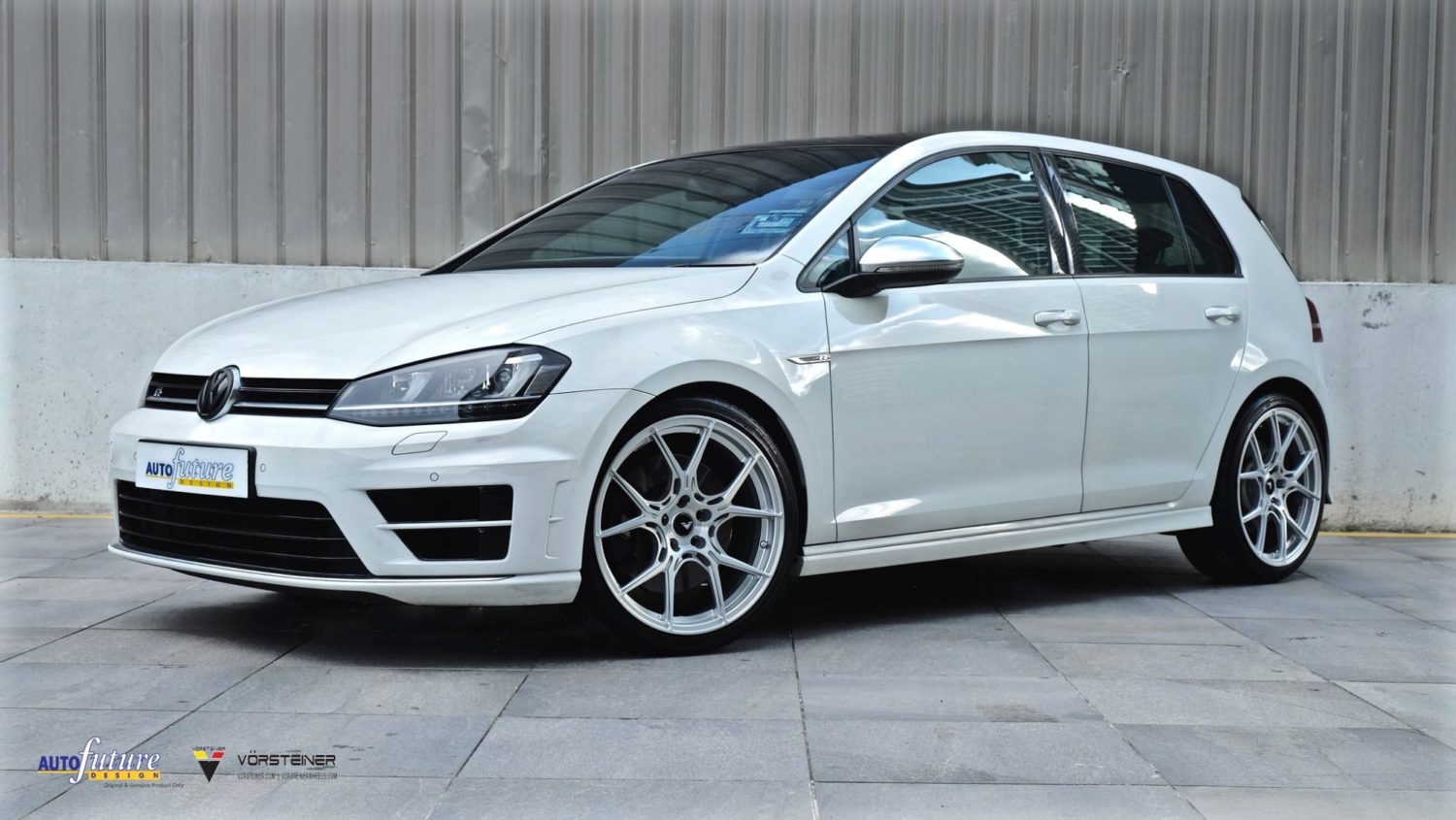 Volkswagen Golf R 7 White with Vorsteiner V-SF 001 Aftermarket Wheels ...