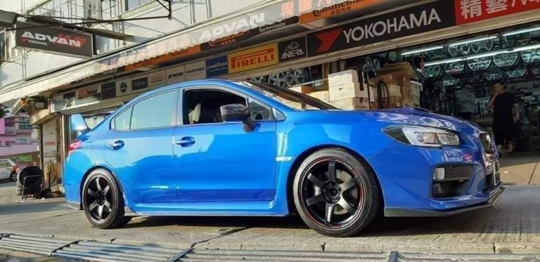 Subaru WRX STI VA Blue Rays Volk TE37 Saga Time Attack | Wheel Front
